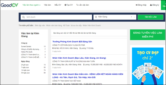 # Cách tìm việc làm tại Kiên Giang qua website tuyển dụng, mạng xã hội ...